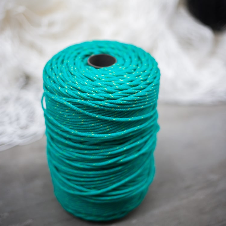5mm Yellow & Green Braided Polysteel Twine (2kg) | Buy Rope