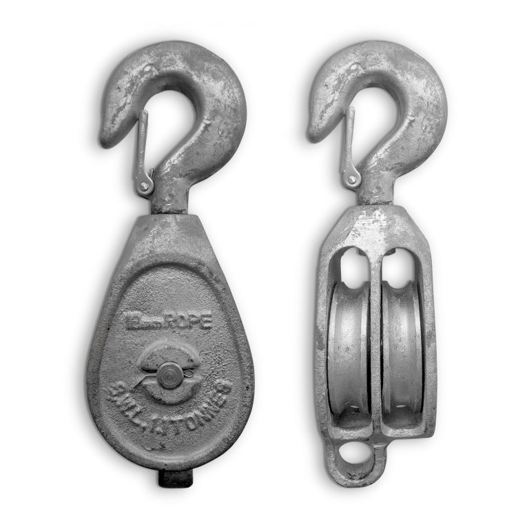 5" Malleable Double Wheel Pulley Block (Swivel Hook & Catch) | Buy Rope