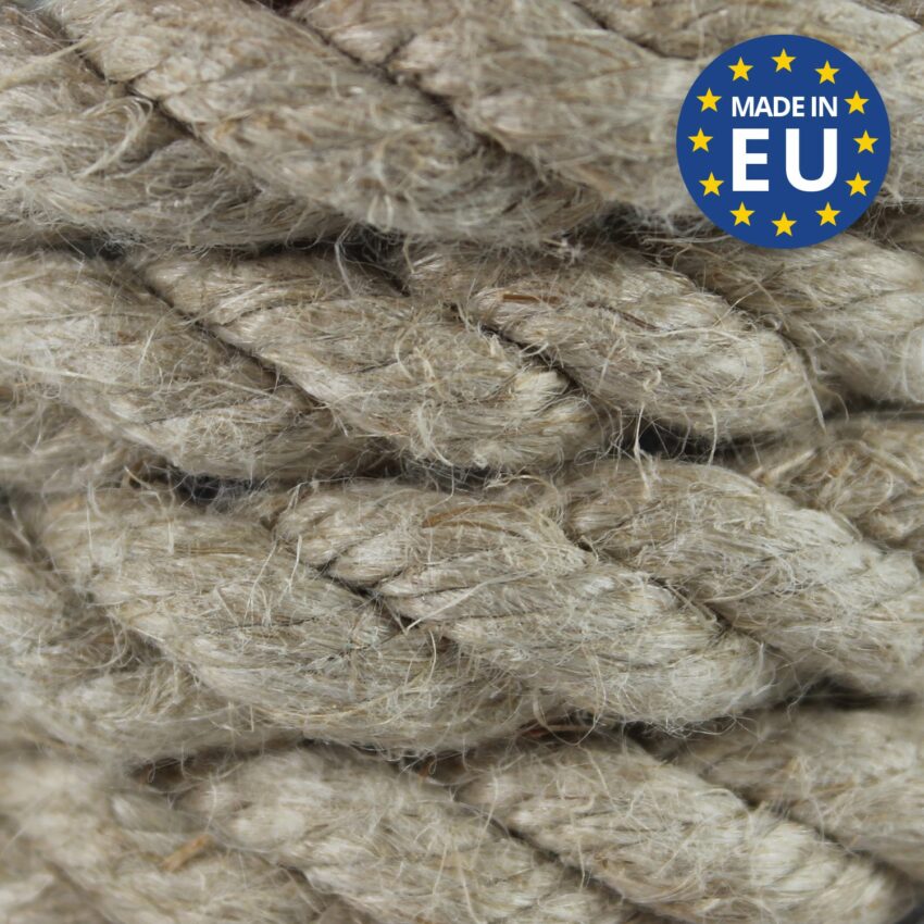 12mm Natural Flax Hemp Rope (Sold By Metre) | Buy Rope