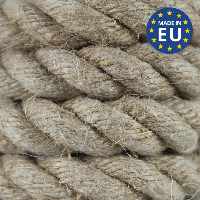 16mm Natural Flax Hemp Rope (Sold By Metre) | Buy Rope