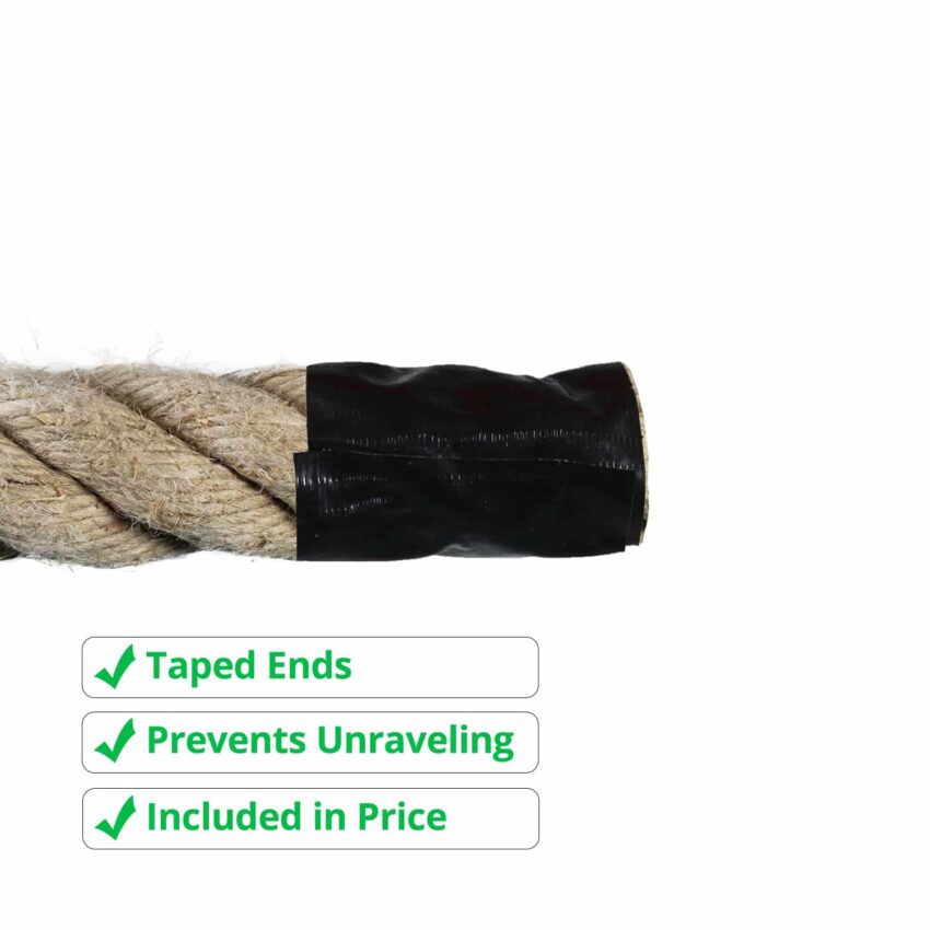28mm Natural Flax Hemp Rope (Sold By Metre) | Buy Rope