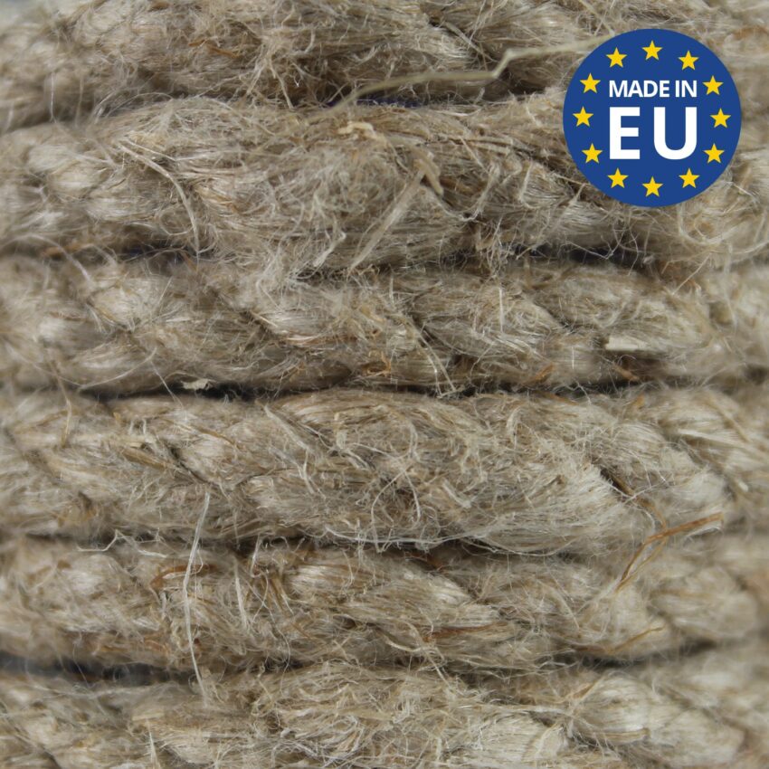 6mm Natural Flax Hemp Rope (Sold By Metre) | Buy Rope
