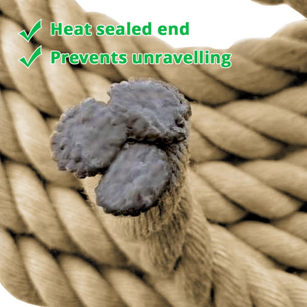 10m Synthetic Hemp Gym Climbing Rope (28mm Thick) | Buy Rope