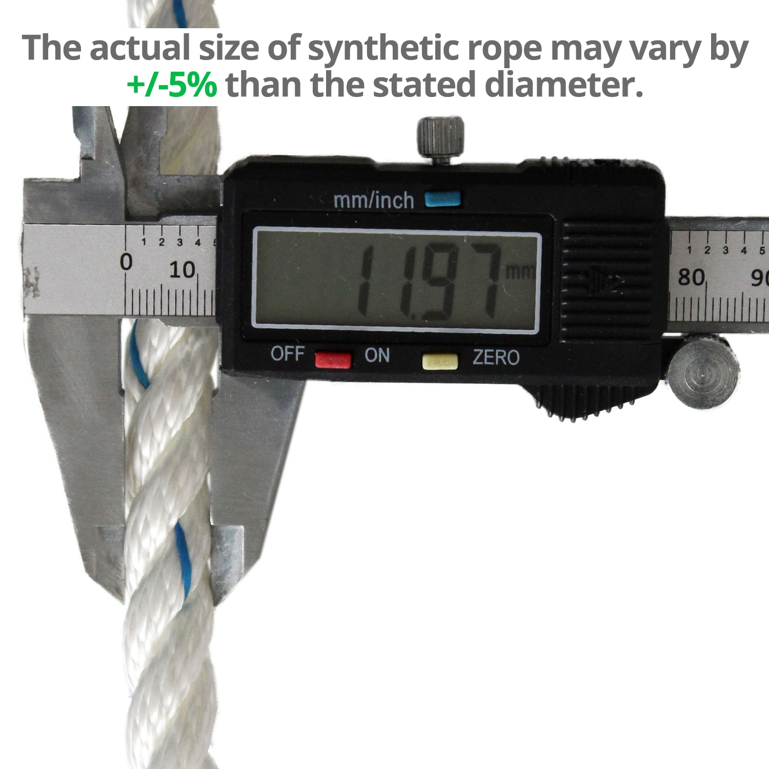12mm White Polyester Rope (Sold by Metre) | Buy Rope